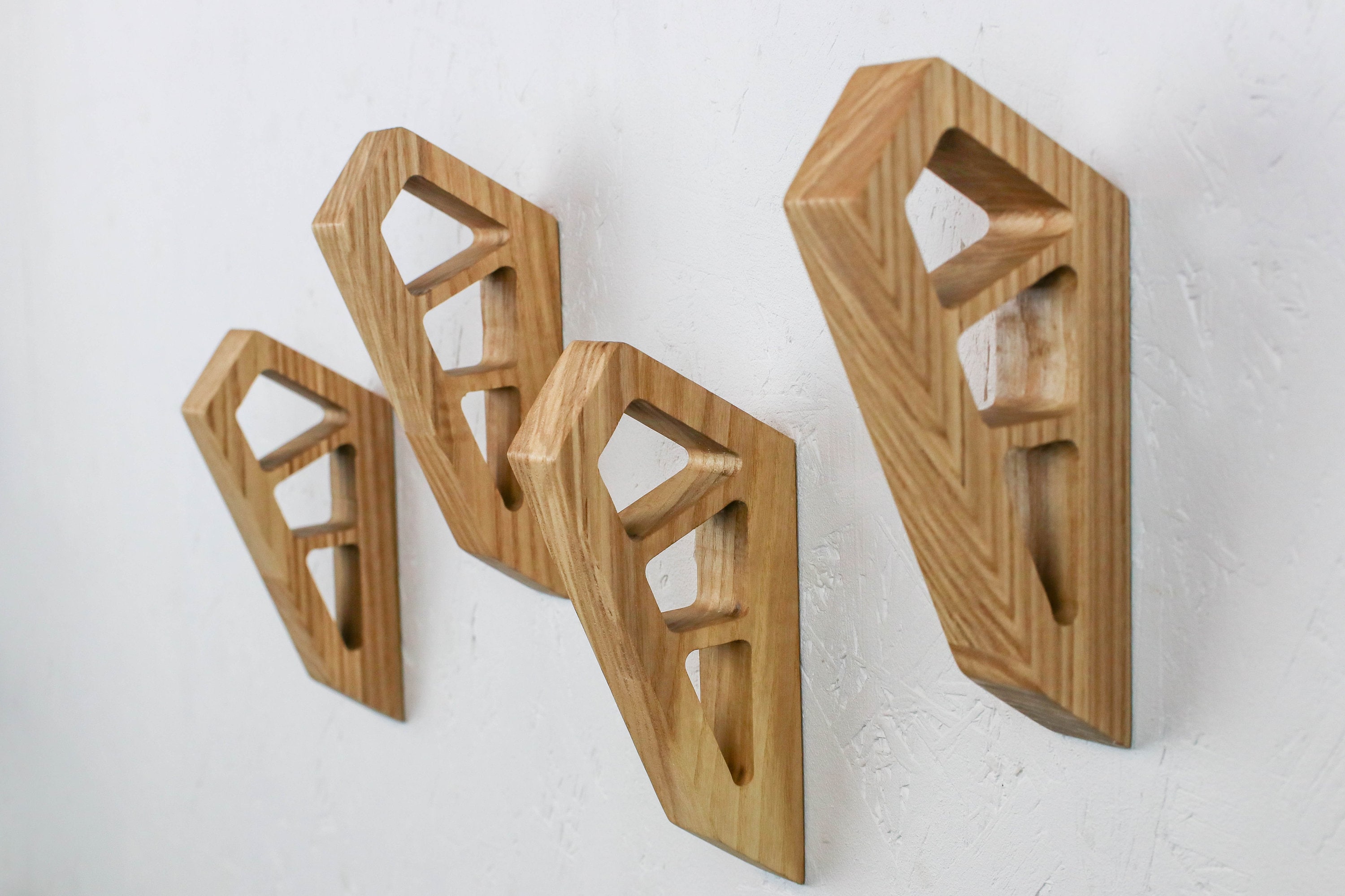 Wooden Wall Hooks Shape Interior Hangers | Etsy