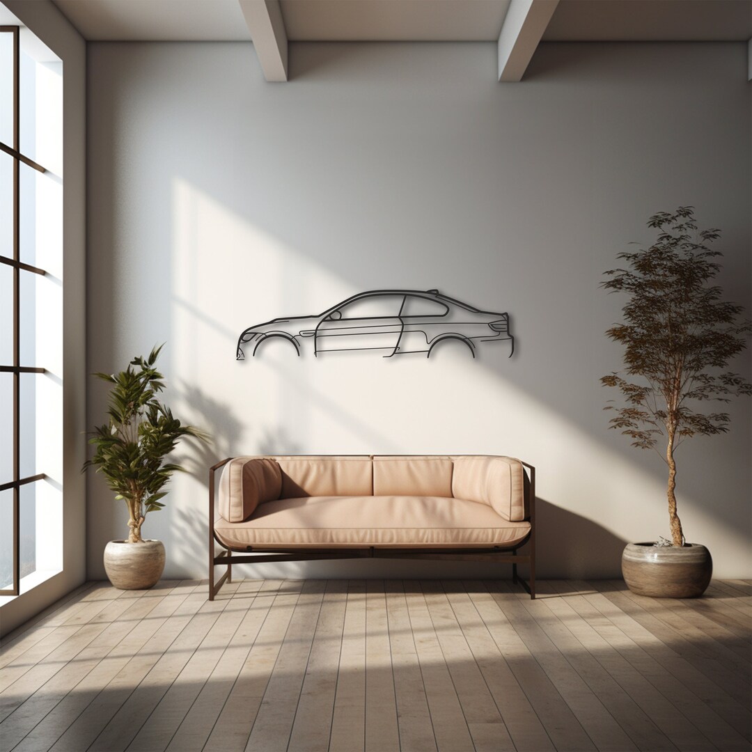 BMW E92 M3 Metal Wall Art Decor, Car Silhouette, Garage Wall Sign ,gift ...