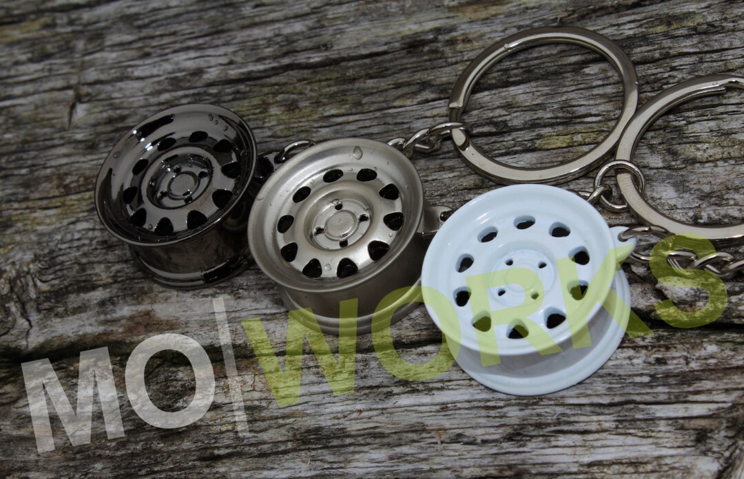 Steel Wheel Keychain Keychain Keyring Jdm Edm Usdm Auto Llavero Porta ...