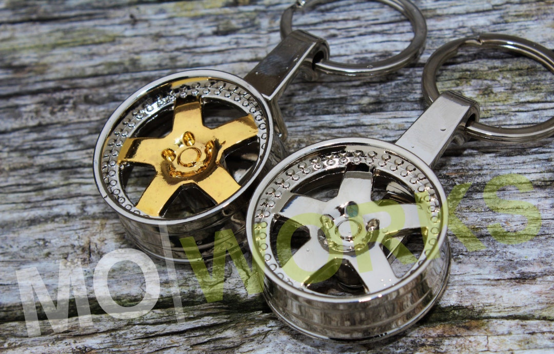 5 Arms Wheel Keychain Rim Keychain Keyring Jdm Auto Tuning Llavero ...