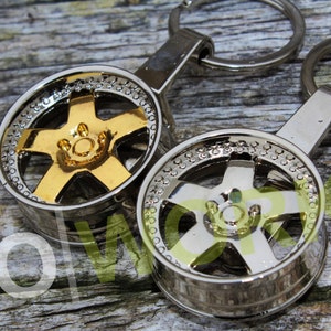 5 Arms Wheel Keychain Rim Keychain Keyring Jdm Auto Tuning Llavero ...