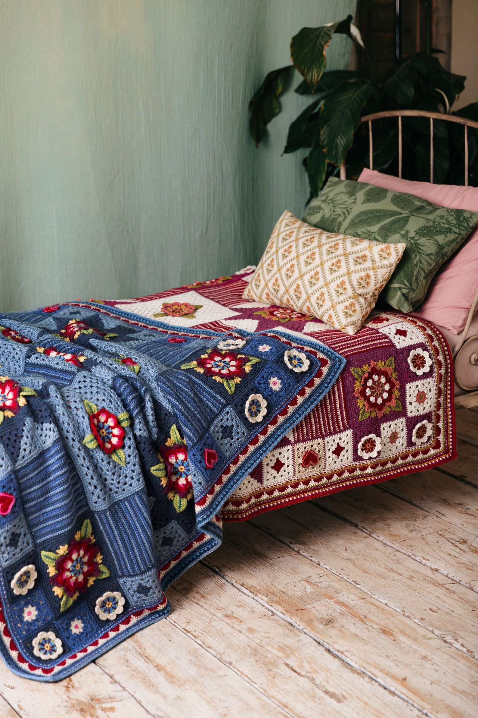 Indigo Dreams & Crimson Dreams Crochet Blanket Pattern - Etsy