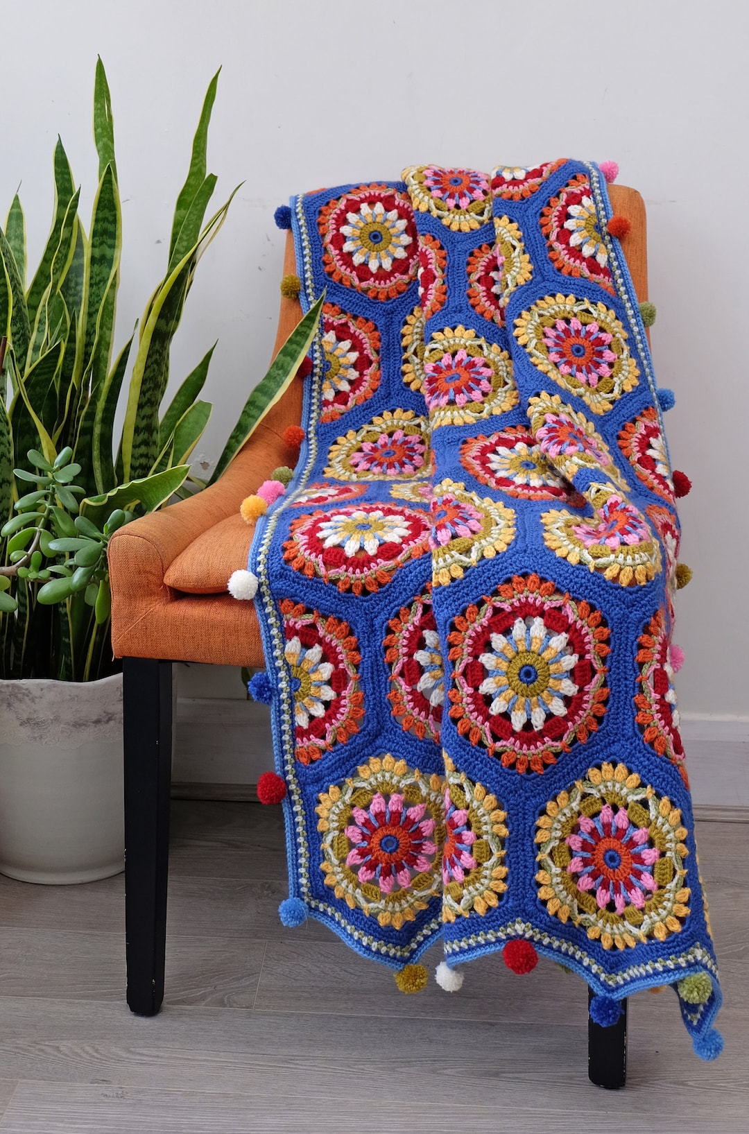 The Blue House Blanket Pattern - Etsy