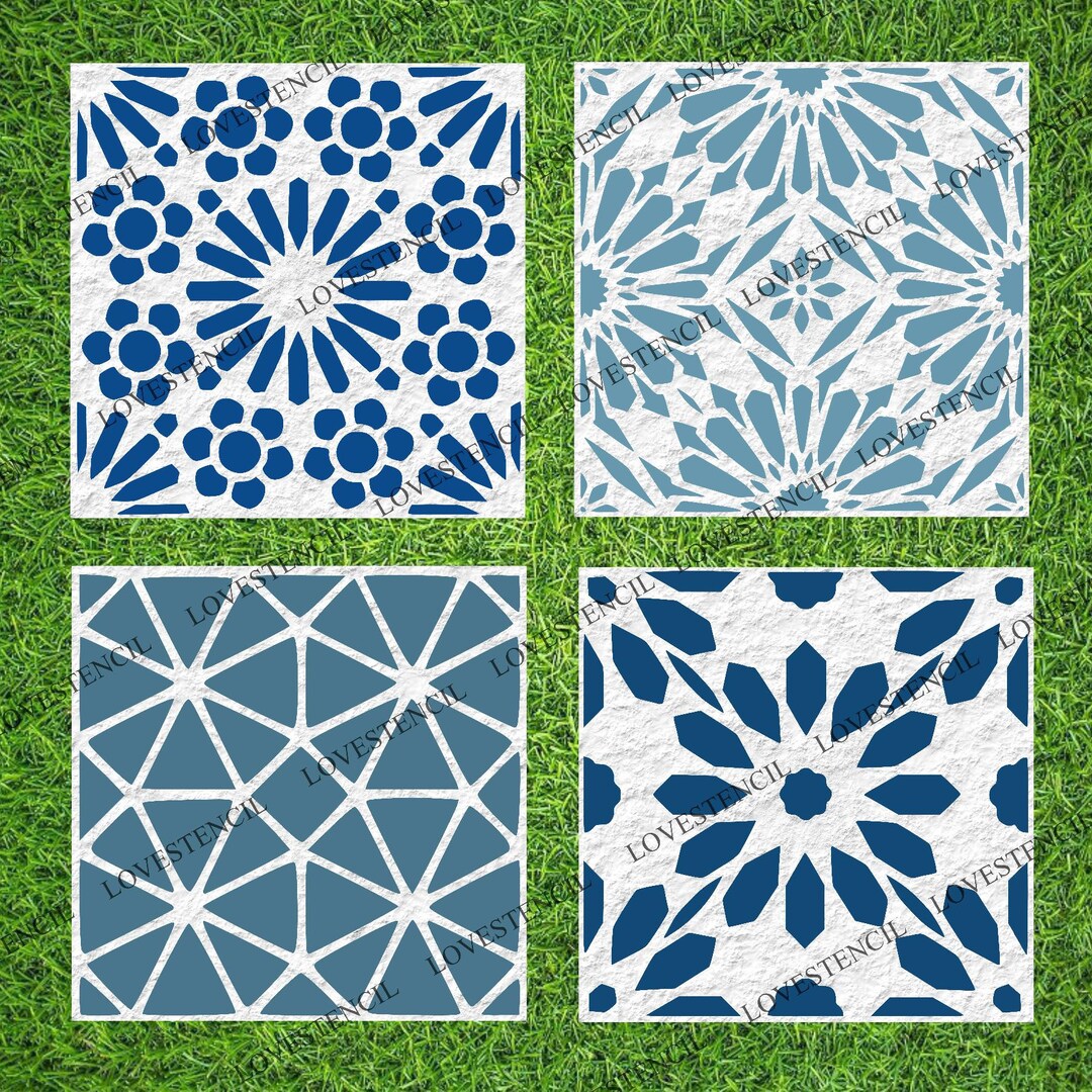 Garden Patio Slab Stencils - Lovestencil - Slabs/pathways/driveways - Etsy