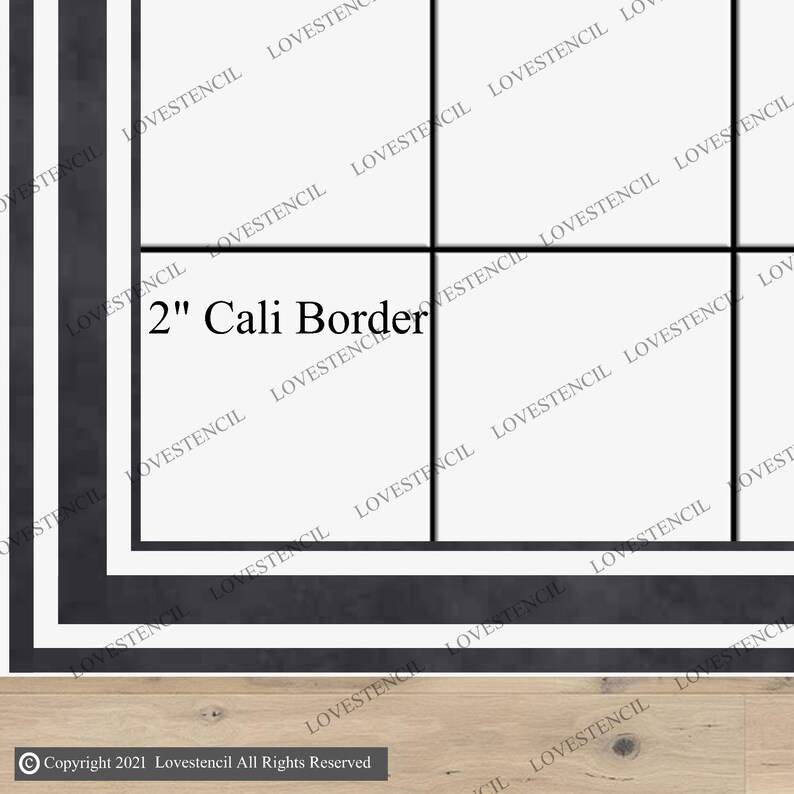 Tile Border/corner Stencils - Lovestencil - Bathroom/kitchen/patio ...