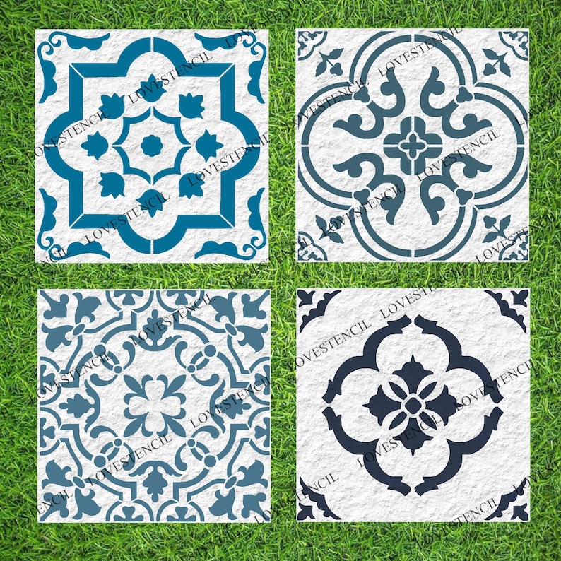 Garden Patio Slab Stencils - Lovestencil - Slabs/pathways/driveways ...