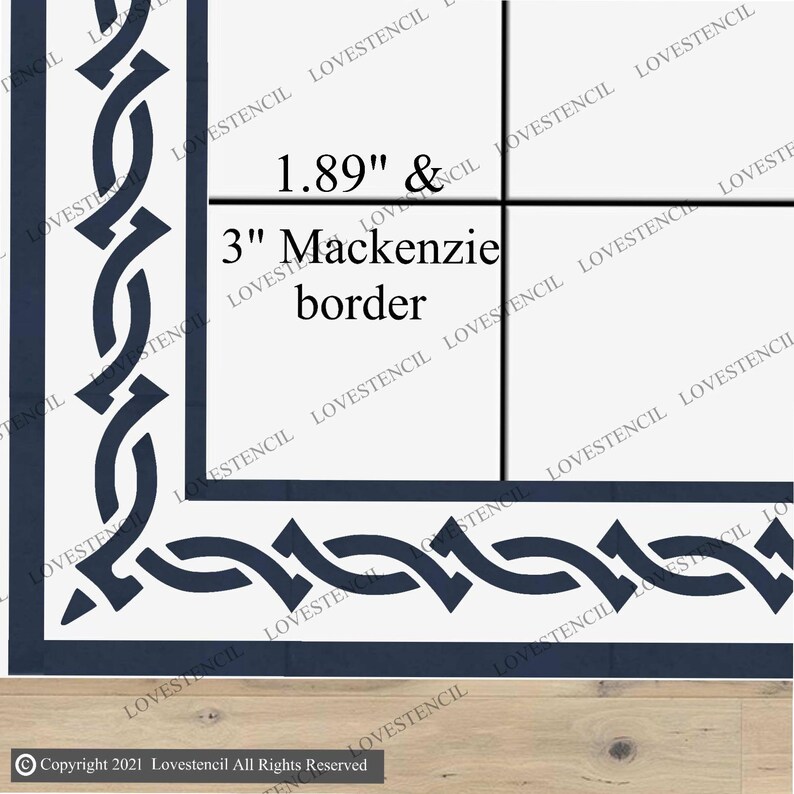 Tile Border/corner Stencils Lovestencil - Etsy