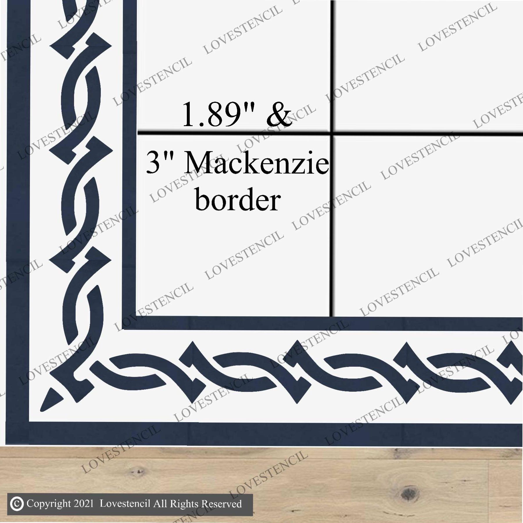 Tile Border/corner Stencils - Lovestencil - Bathroom/kitchen/patio ...