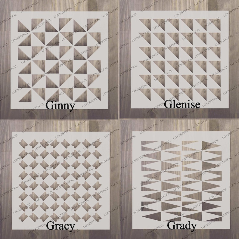 Geometric Pattern Stencils. Small. for Craft. - Etsy