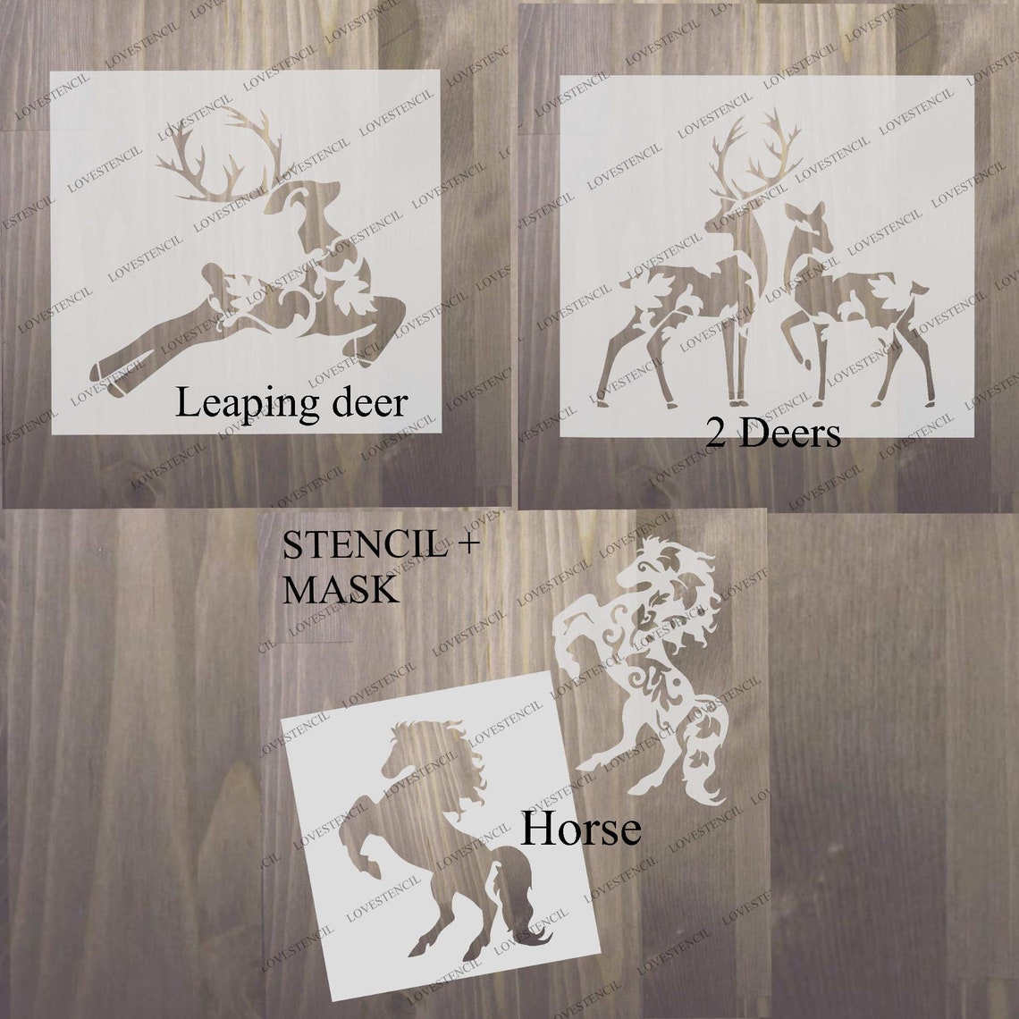 Animal Stencils: African & Forest Scenes - Mylar Plastic - Etsy Canada