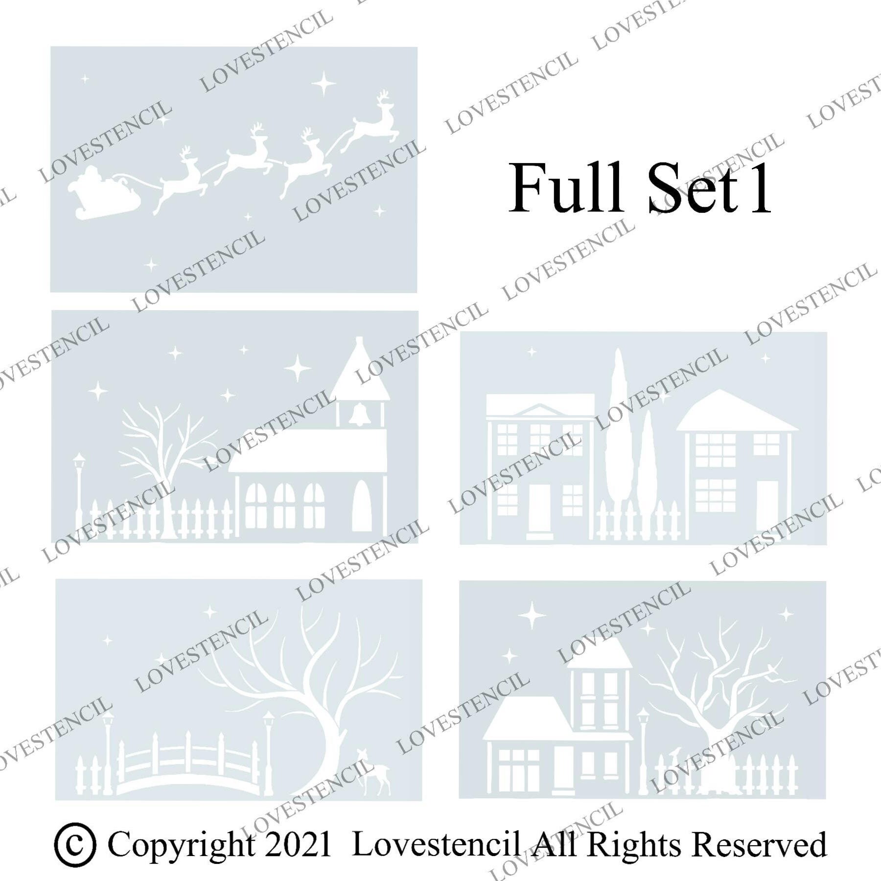 Christmas Village Window Stencils for Use With Snow Spray Set - Etsy