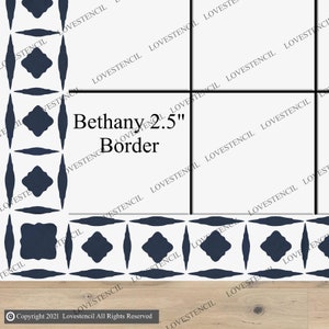 Tile Border/corner Stencils - Lovestencil - Bathroom/kitchen/patio ...