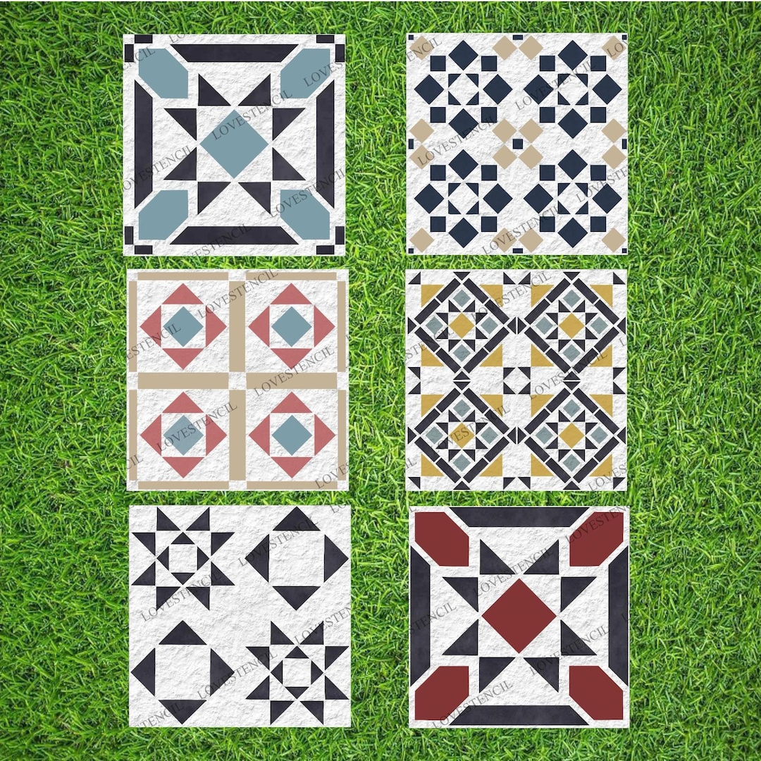 Garden Patio Slab Stencils - Lovestencil - Slabs/pathways/driveways Old ...