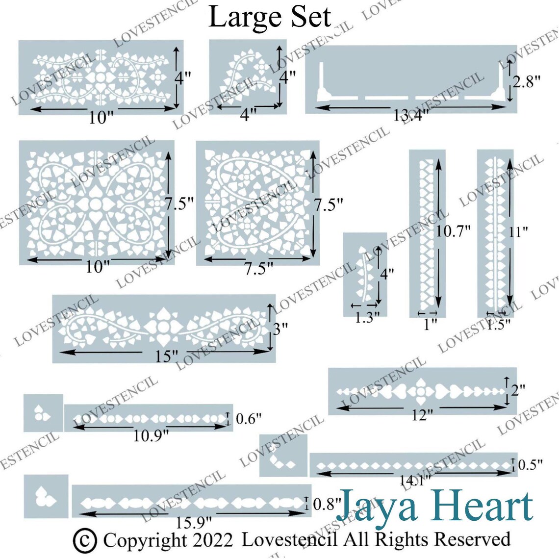 Indian Bone Inlay Stencil Sets Furniture Stencils - Etsy