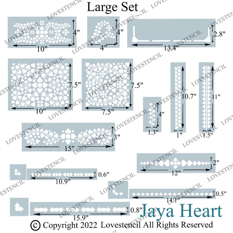 Indian Bone Inlay Stencil Sets Furniture Stencils - Etsy