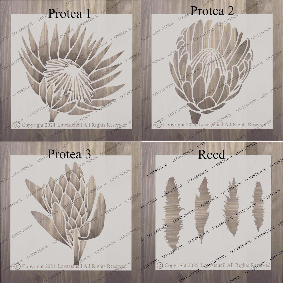 Flower Stencils: Orchid, Peony, Rose, Tulip - Craft Stencils - Etsy