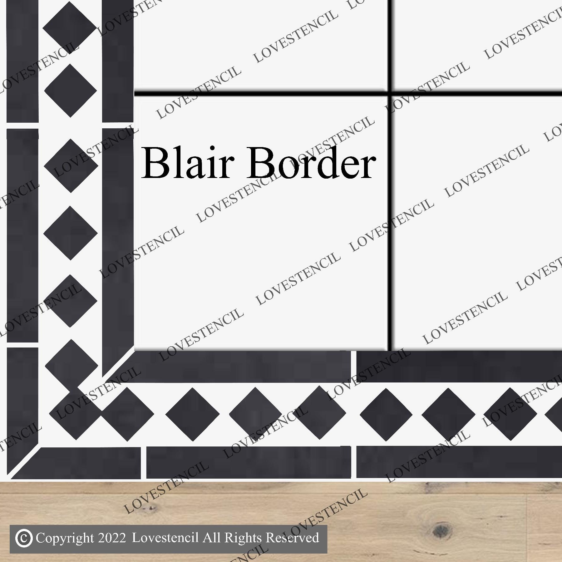 Victorian Old English Tile Border/corner Stencils - Etsy UK