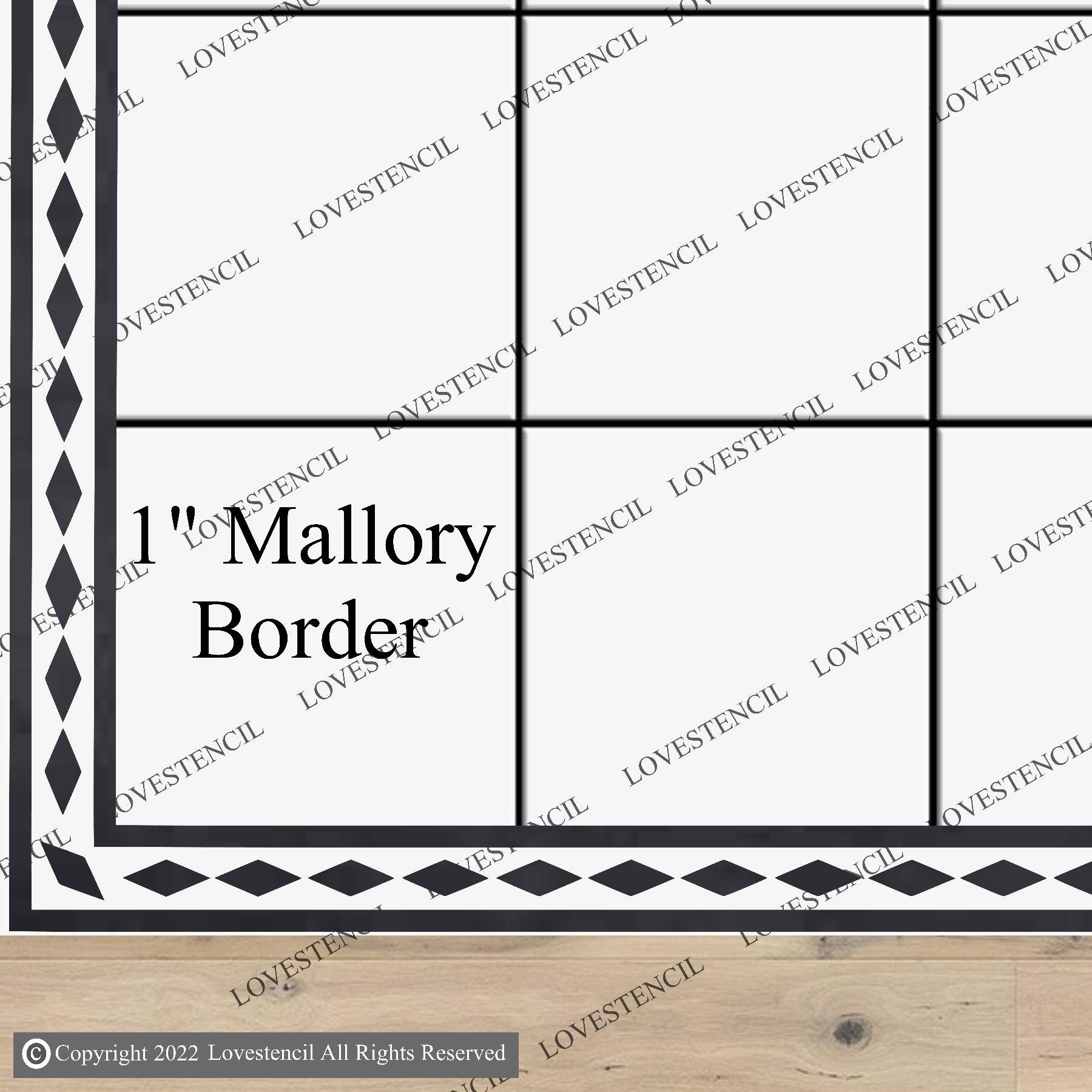 Tile Border/corner Stencils - Lovestencil - Bathroom/kitchen/patio ...