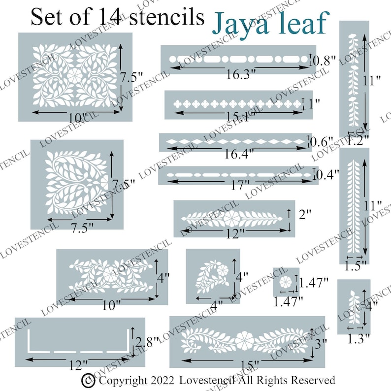 Indian Bone Inlay Stencil Sets Furniture Stencils - Etsy