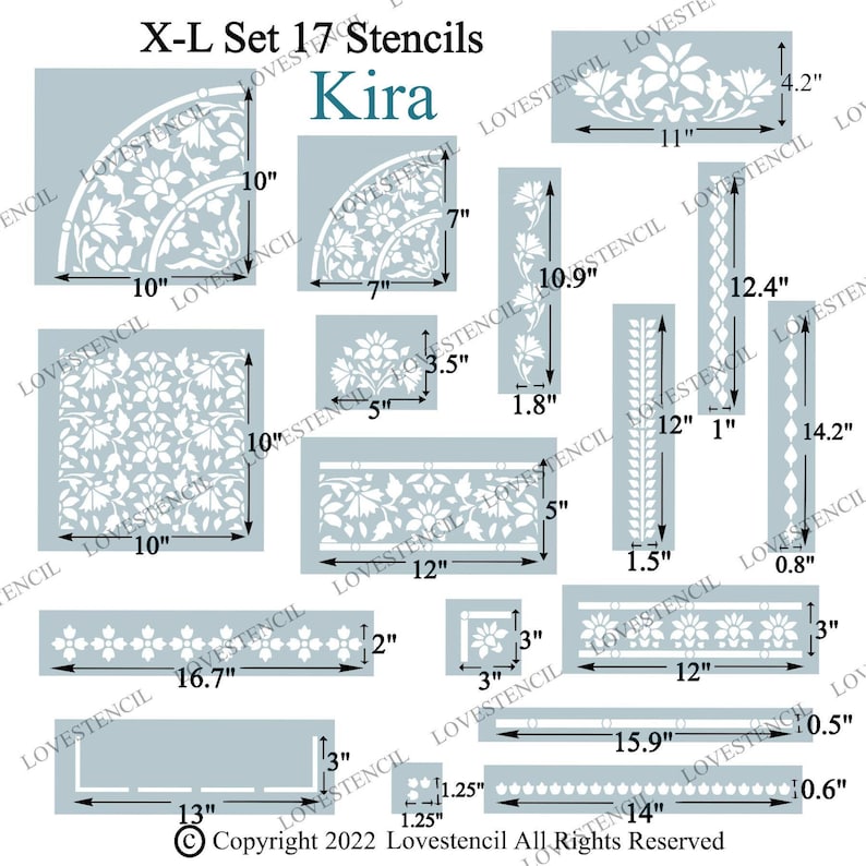Indian Bone Inlay Stencil Sets Furniture Stencils - Etsy