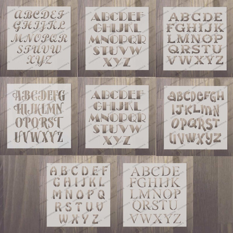 Alphabet Stencils - Etsy