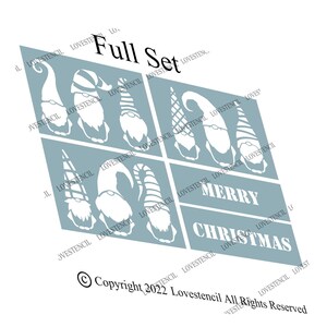 Christmas Window Stencils Gnomes for Use With Snow Spray - Etsy