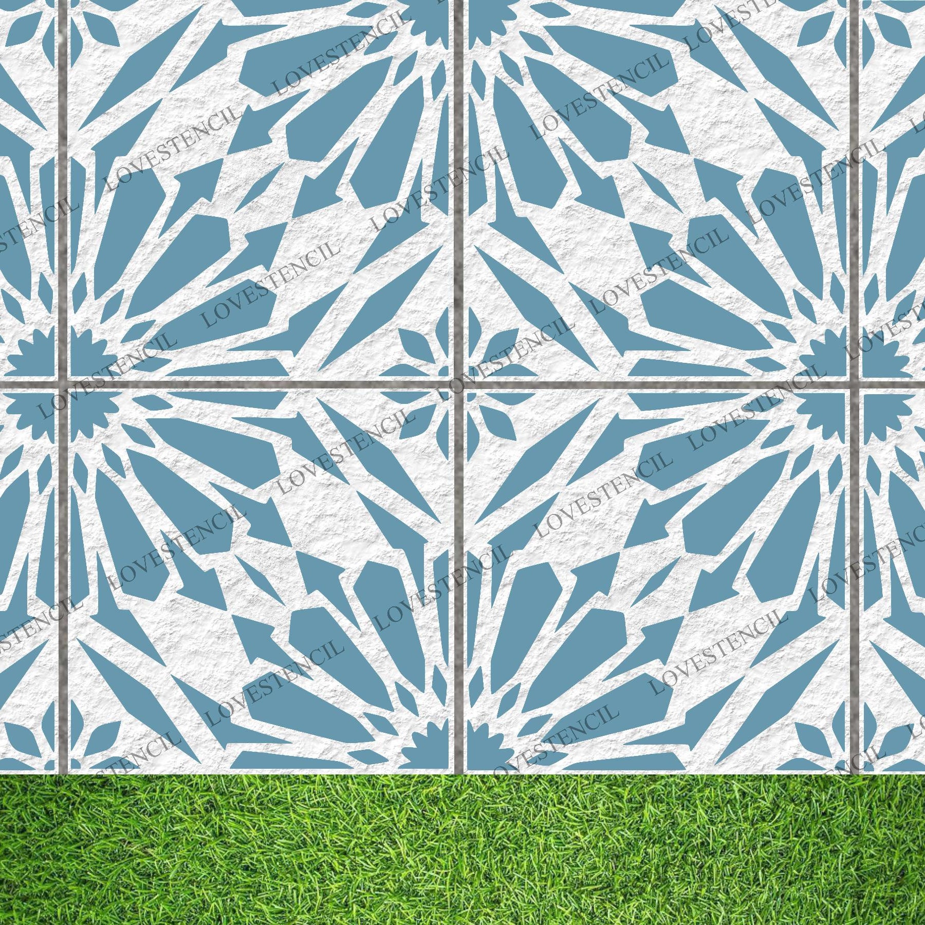 Garden Patio Slab Stencils - Lovestencil - Slabs/pathways/driveways - Etsy