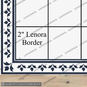 Tile Border/corner Stencils - Lovestencil - Bathroom/kitchen/patio ...