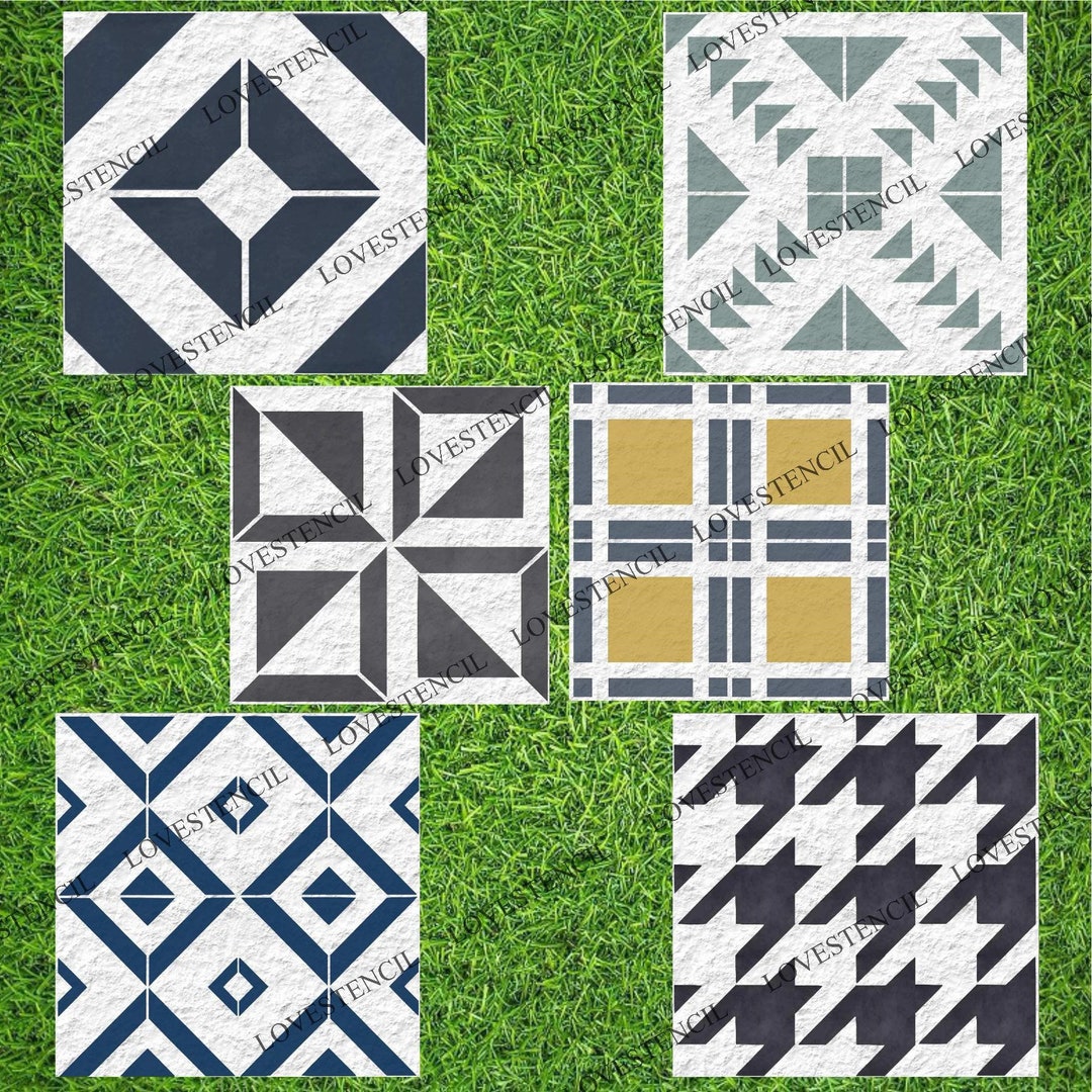 Garden Patio Slab Stencils - Lovestencil - Slabs/pathways/driveways ...