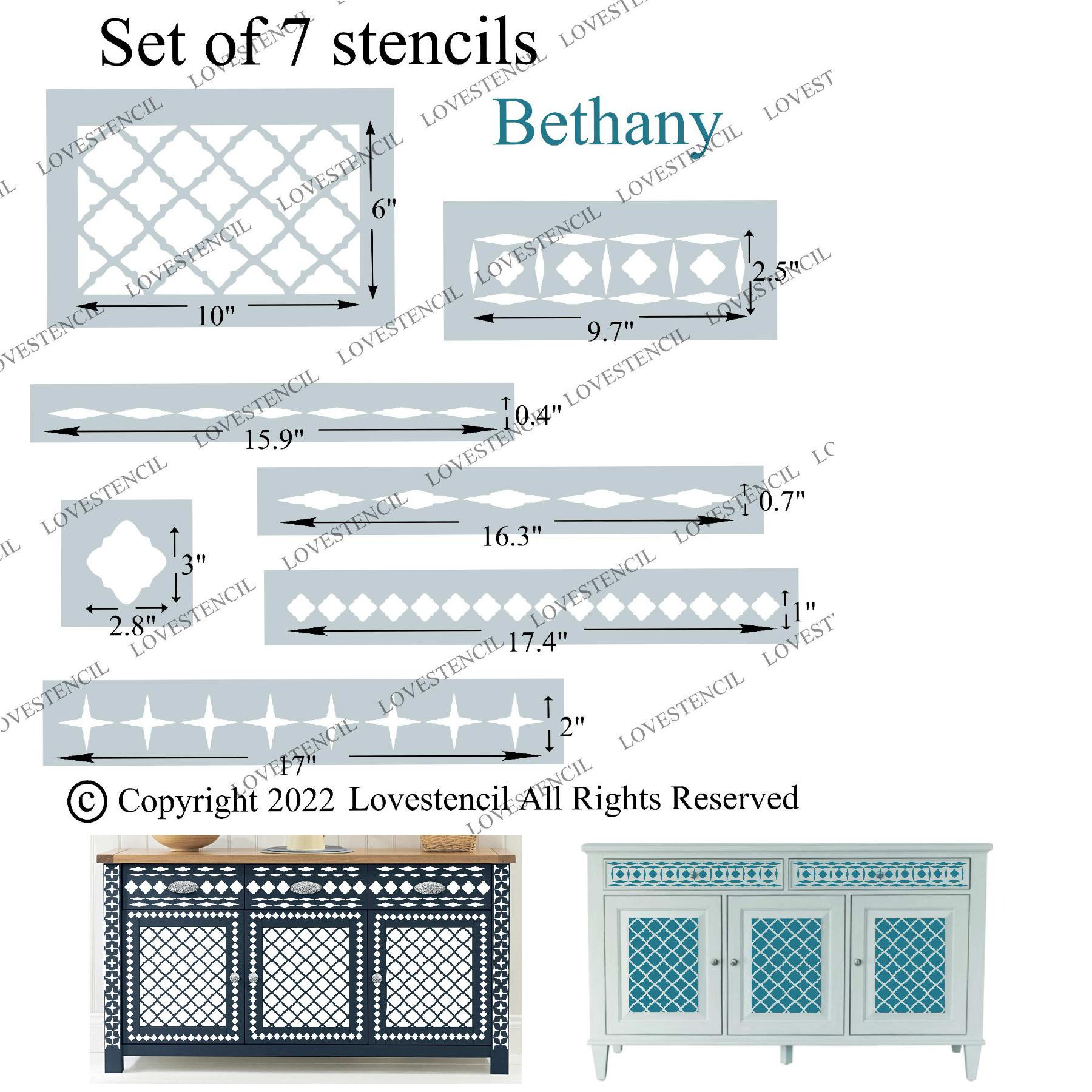 Indian Bone Inlay Stencil Sets Furniture Stencils - Etsy