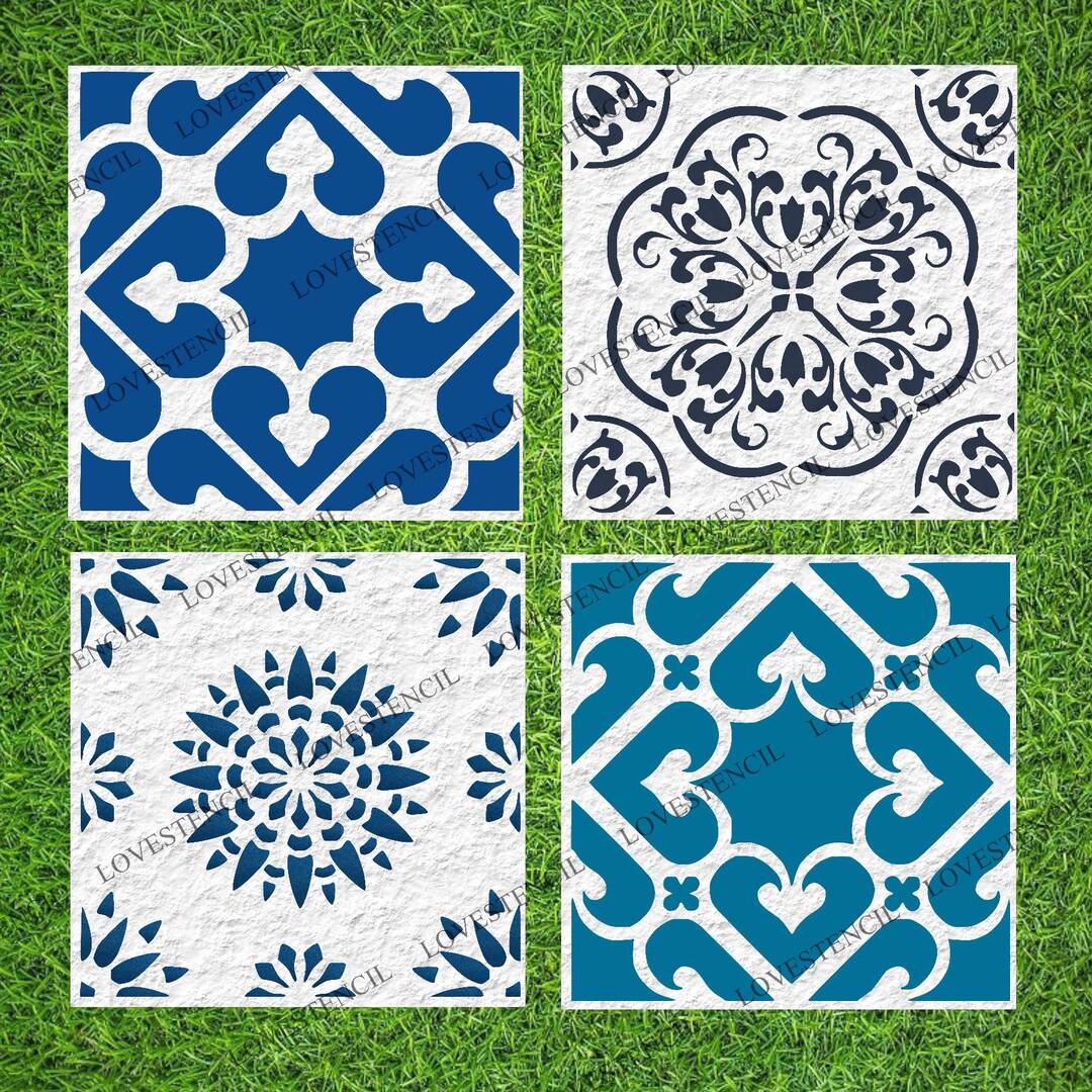 Garden Patio Slab Stencils - Lovestencil - Slabs/pathways/driveways - Etsy