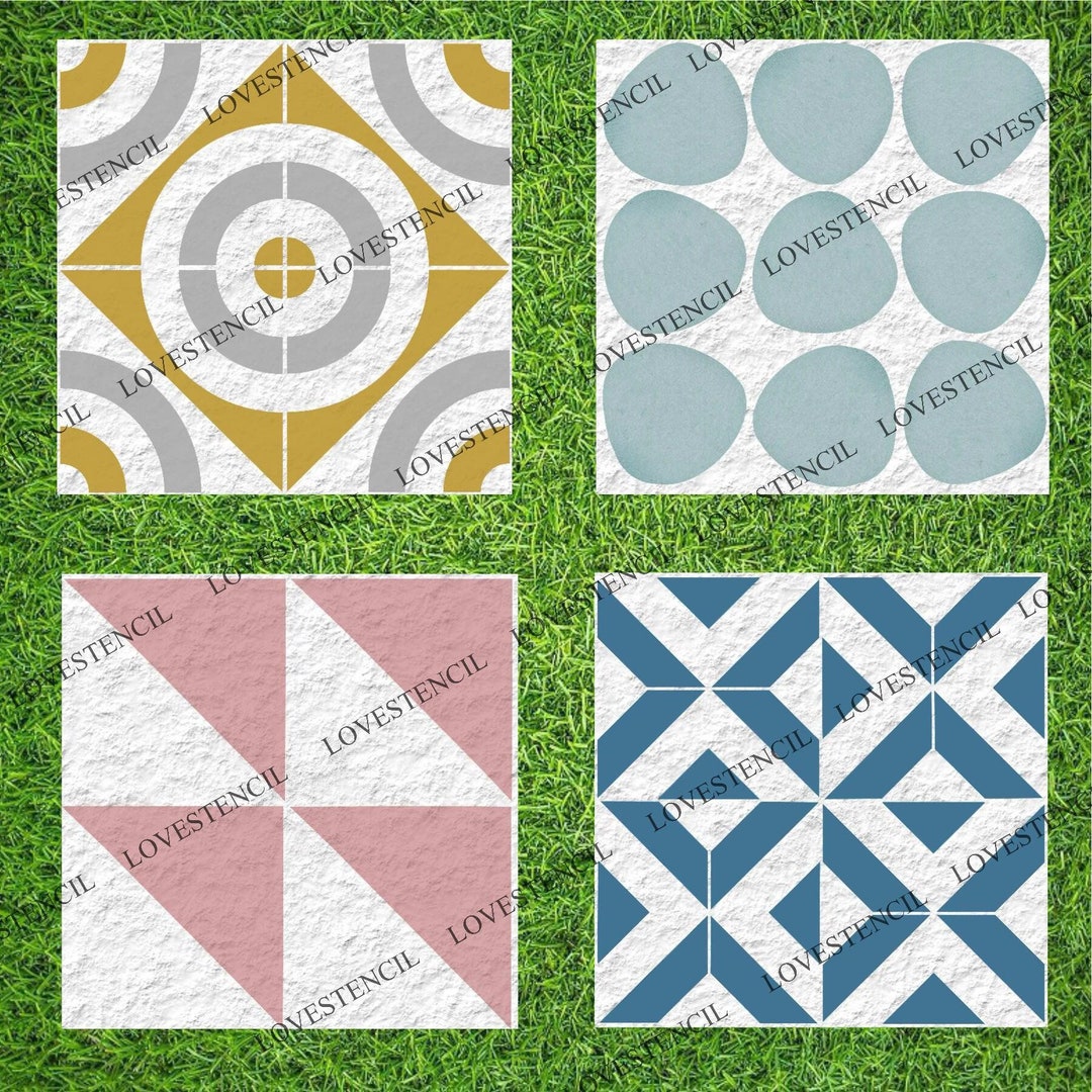 Garden Patio Slab Stencils - Lovestencil - Slabs/pathways/driveways ...