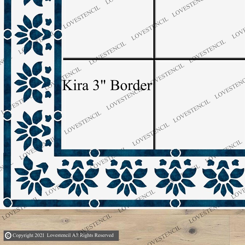 Tile Border/corner Stencils Lovestencil - Etsy