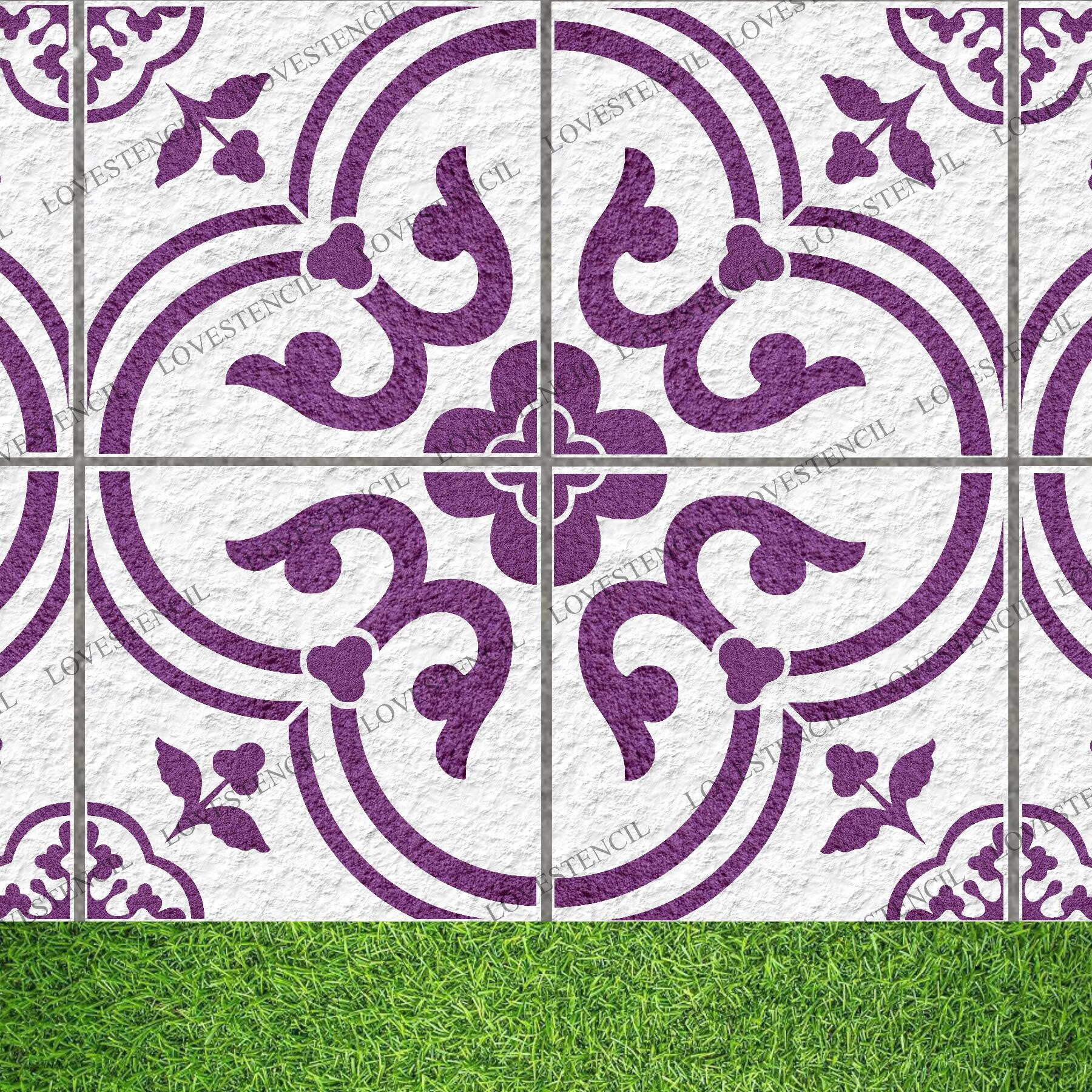 Garden Patio Slab Stencils - Lovestencil - Slabs/pathways/driveways ...