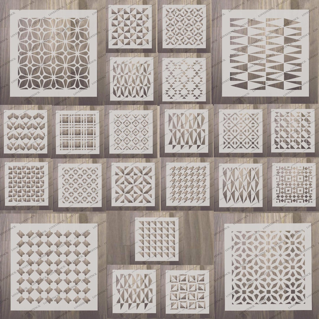 Geometric Pattern Stencils. Small. for Craft. - Etsy