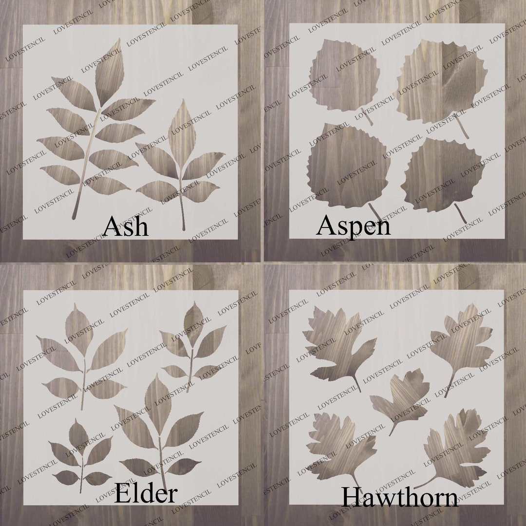 Leaf Stencils. Small. Botanical for Craft - Etsy