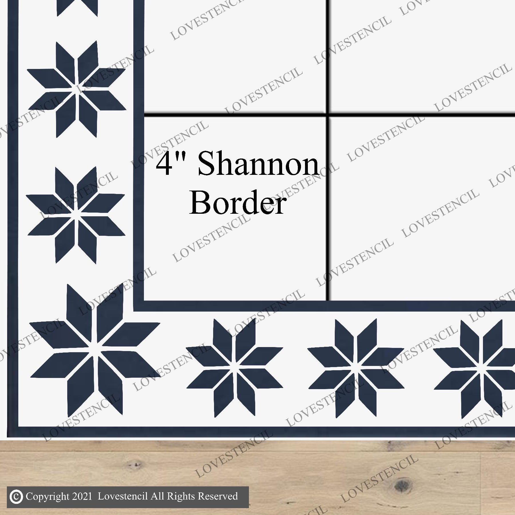 Tile Border/corner Stencils - Lovestencil - Bathroom/kitchen/patio ...