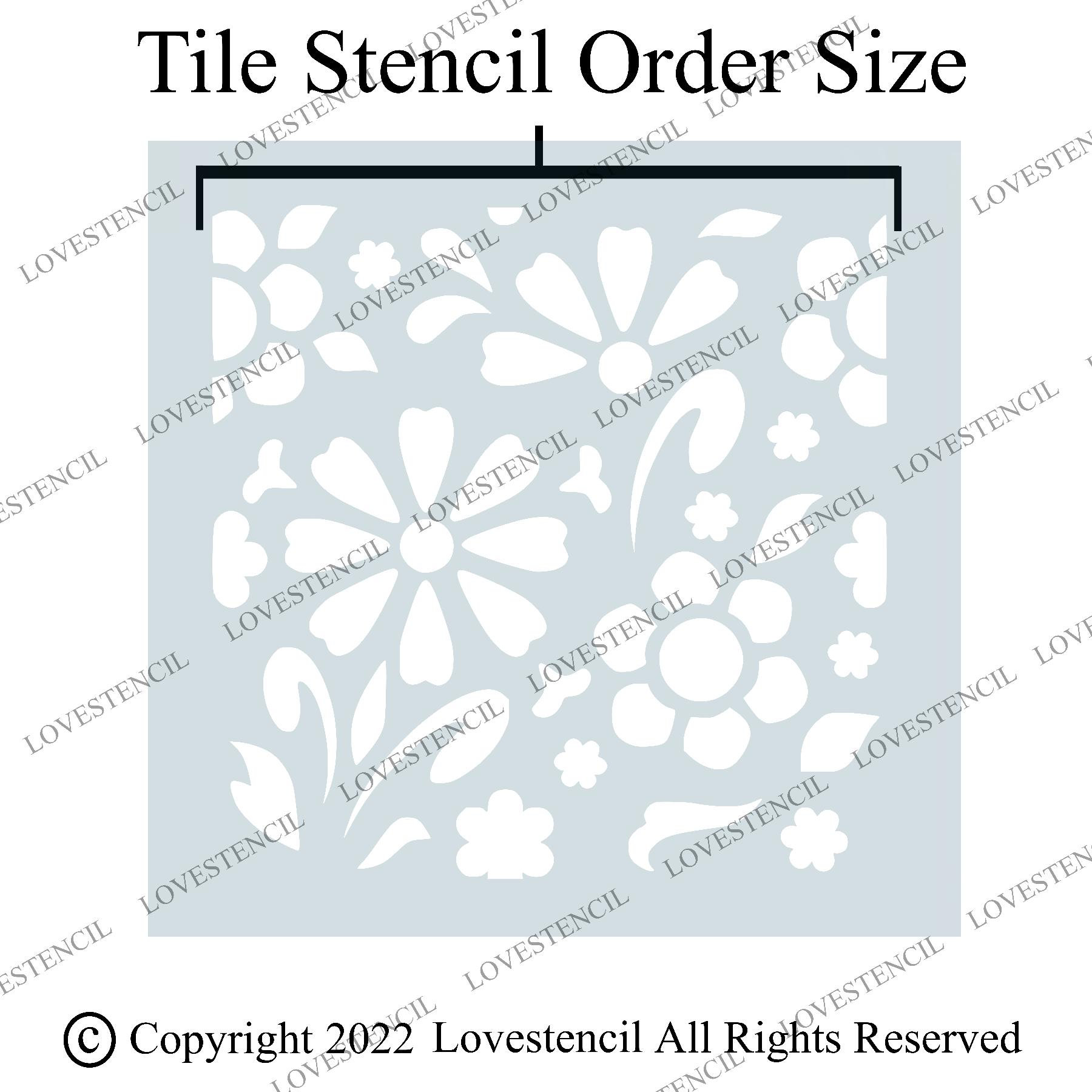 Stella Stencil Lovestencil Tile Stencil Bathroom/kitchen & - Etsy