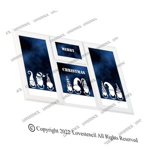 Christmas Window Stencils Gnomes for Use With Snow Spray - Etsy