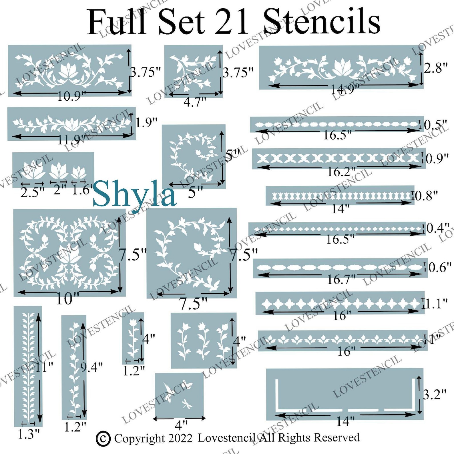 Indian Bone Inlay Stencil Sets Furniture Stencils - Etsy