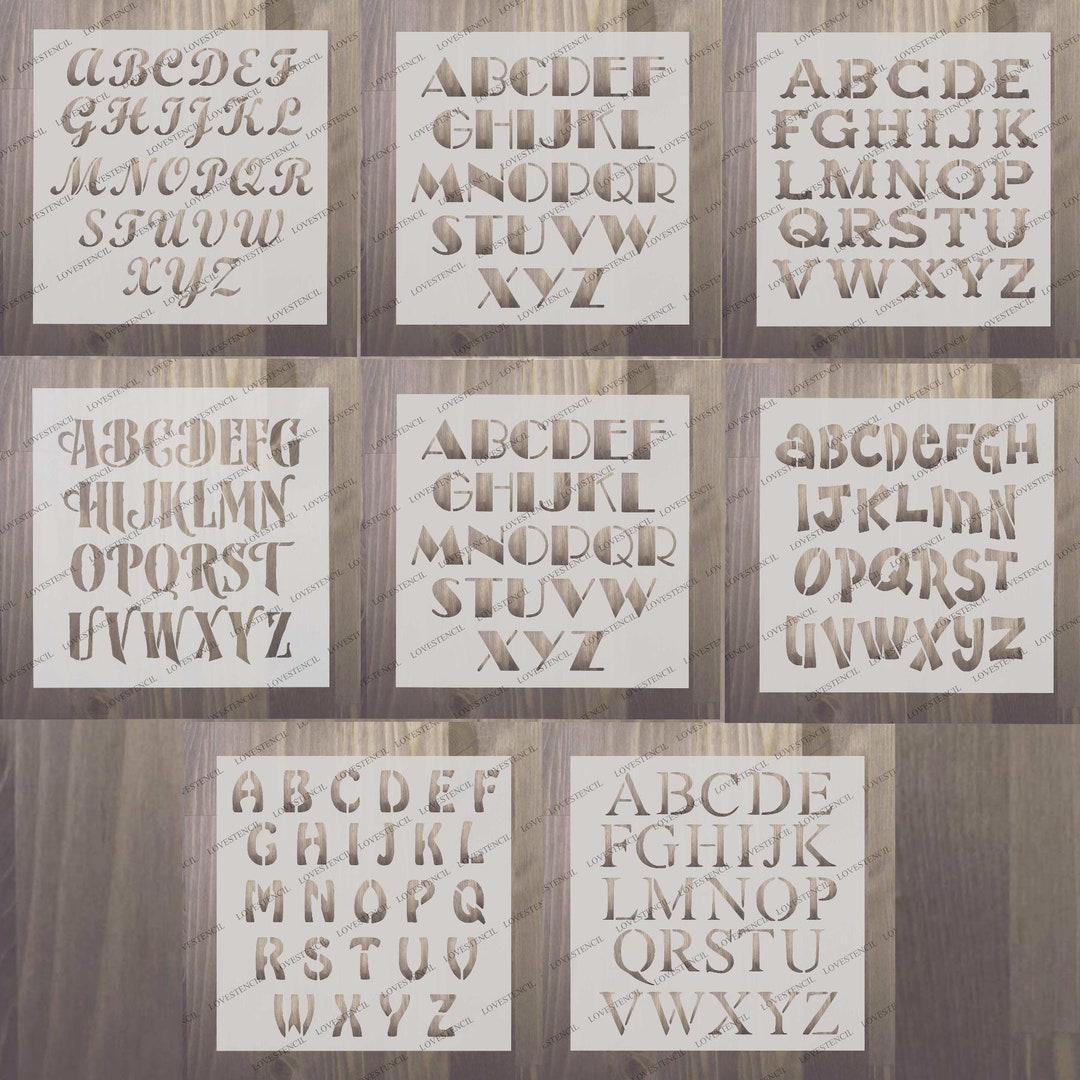Alphabet Stencils Large. 190 Micron for Craft - Etsy