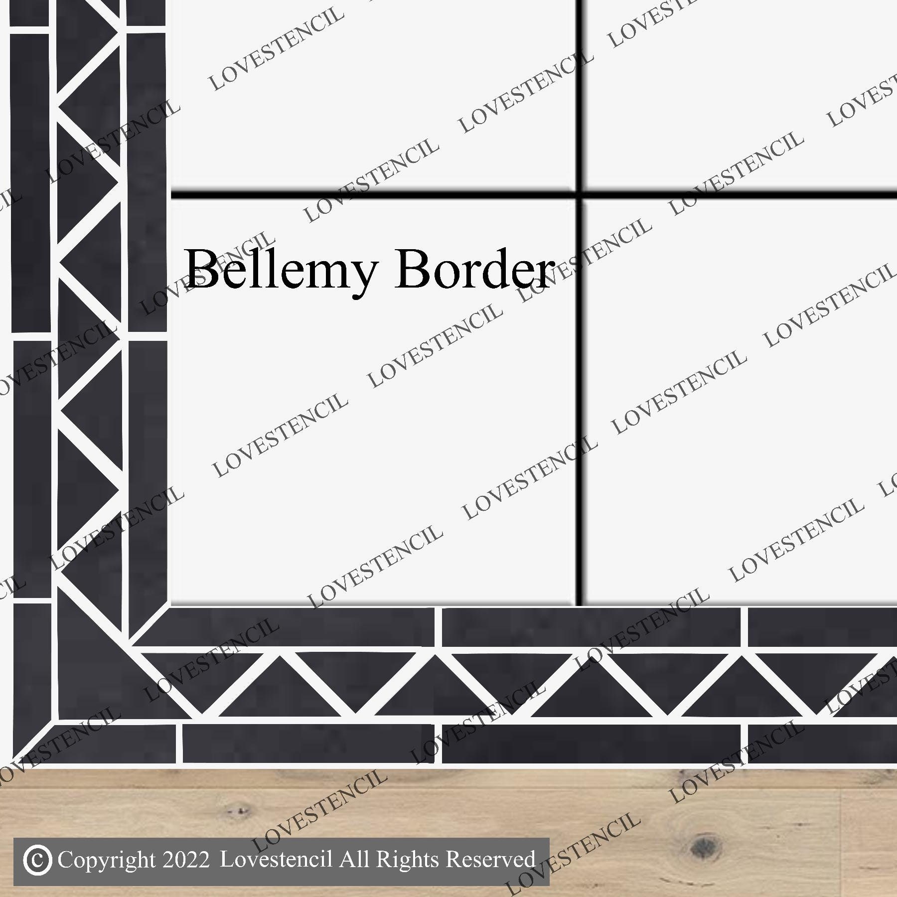 Victorian Old English Tile Border/corner Stencils - Etsy