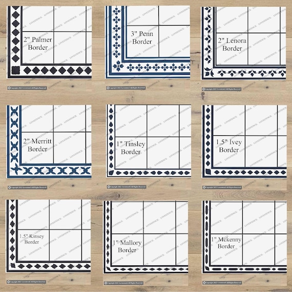 Tile Border/corner Stencils Lovestencil - Etsy