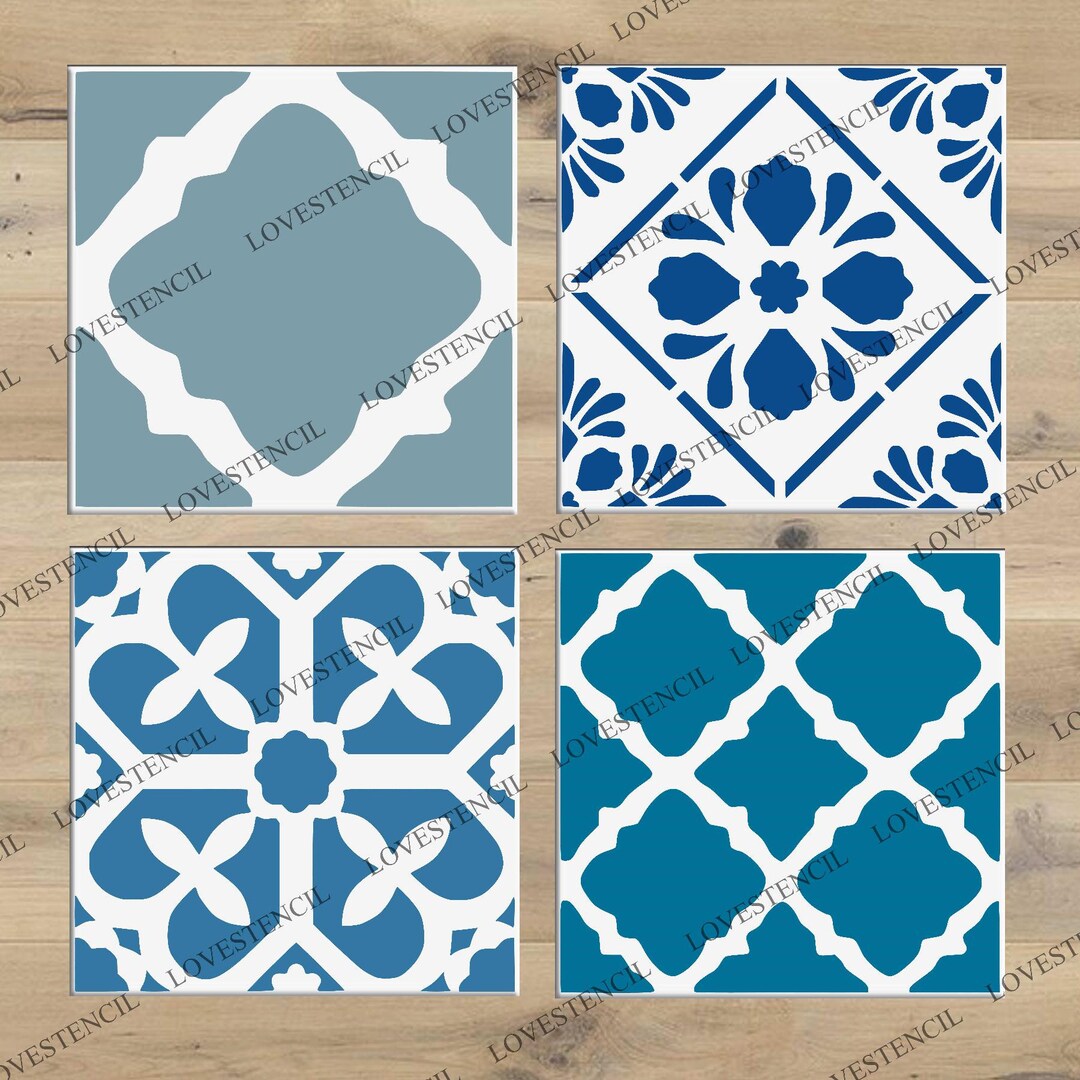 Tile Stencils Lovestencil Bathroom/kitchen/hallways/floors/walls - Etsy