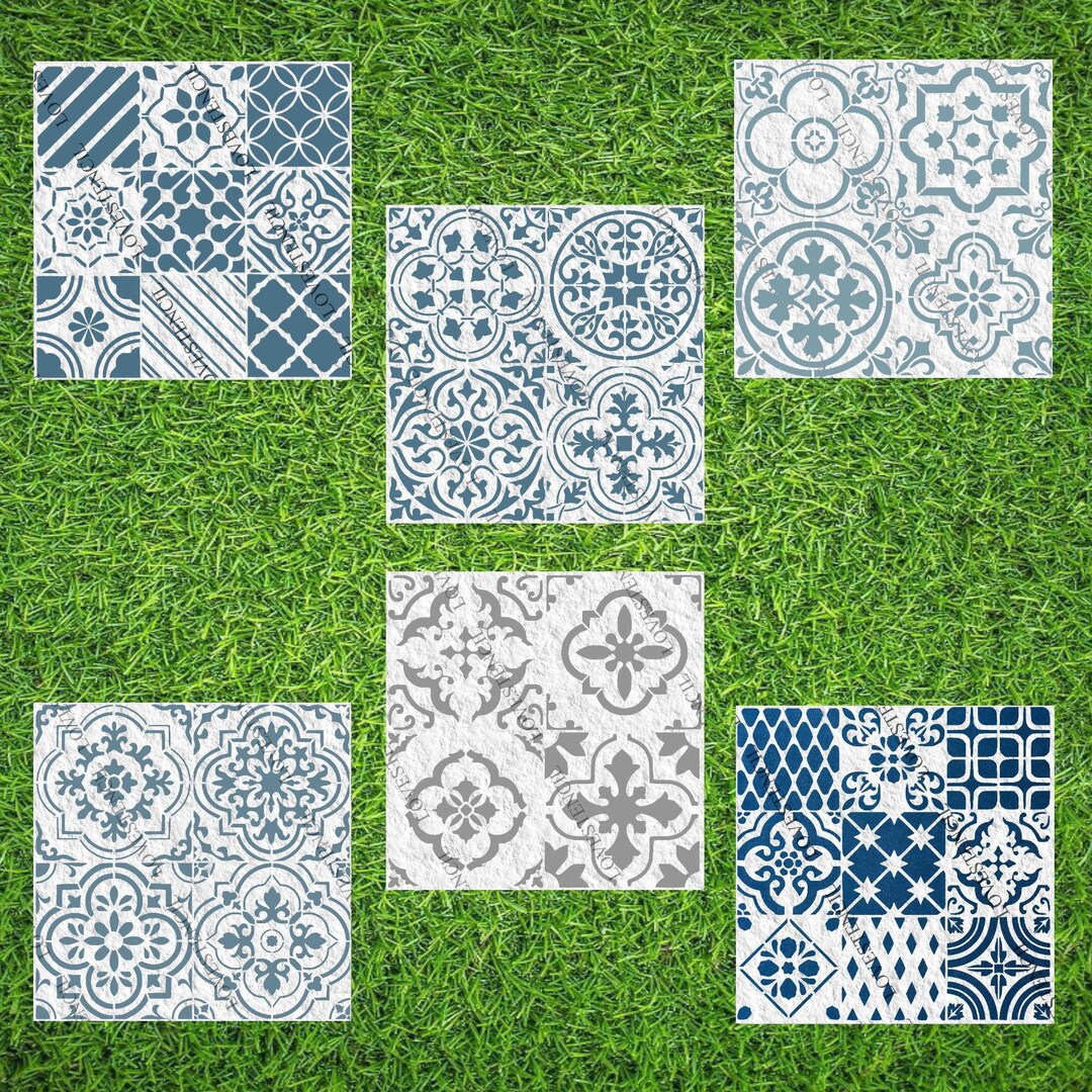 Garden Patio Slab Stencils - Lovestencil - for Garden Patio Slabs ...