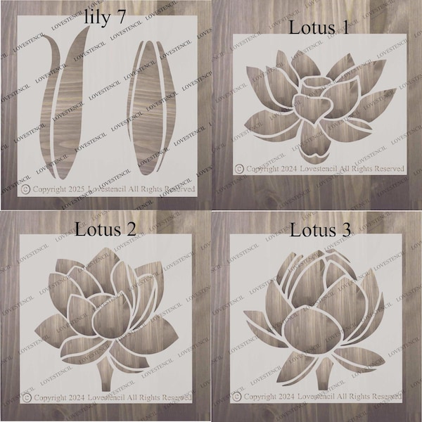 Lotus Stencil - Etsy Australia