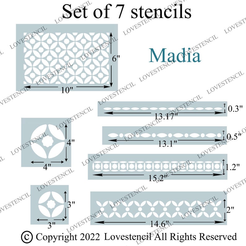 Indian Bone Inlay Stencil Sets Furniture Stencils - Lovestencil - for ...