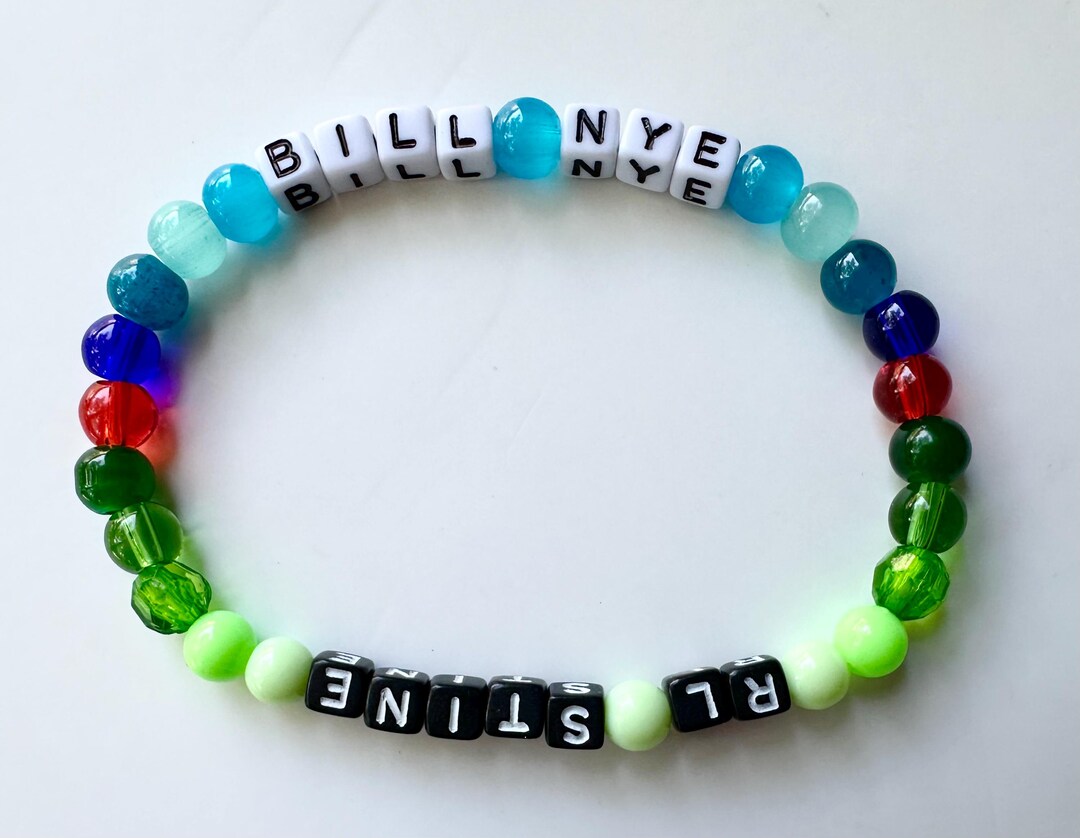 Bill Nye & RL Stine Bracelet + FREE Mini Stacker - Etsy