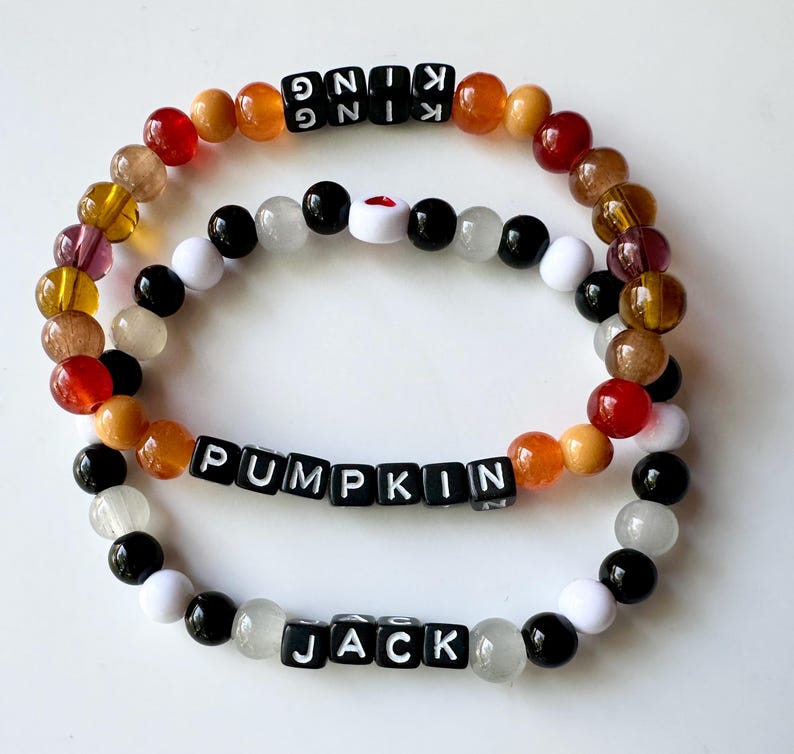 JACK & PUMPKIN KING Bracelet Duo - Etsy