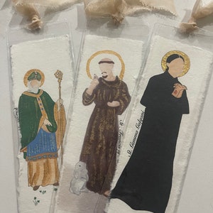 Watercolor Bookmarks Male Saints & Religious - Etsy